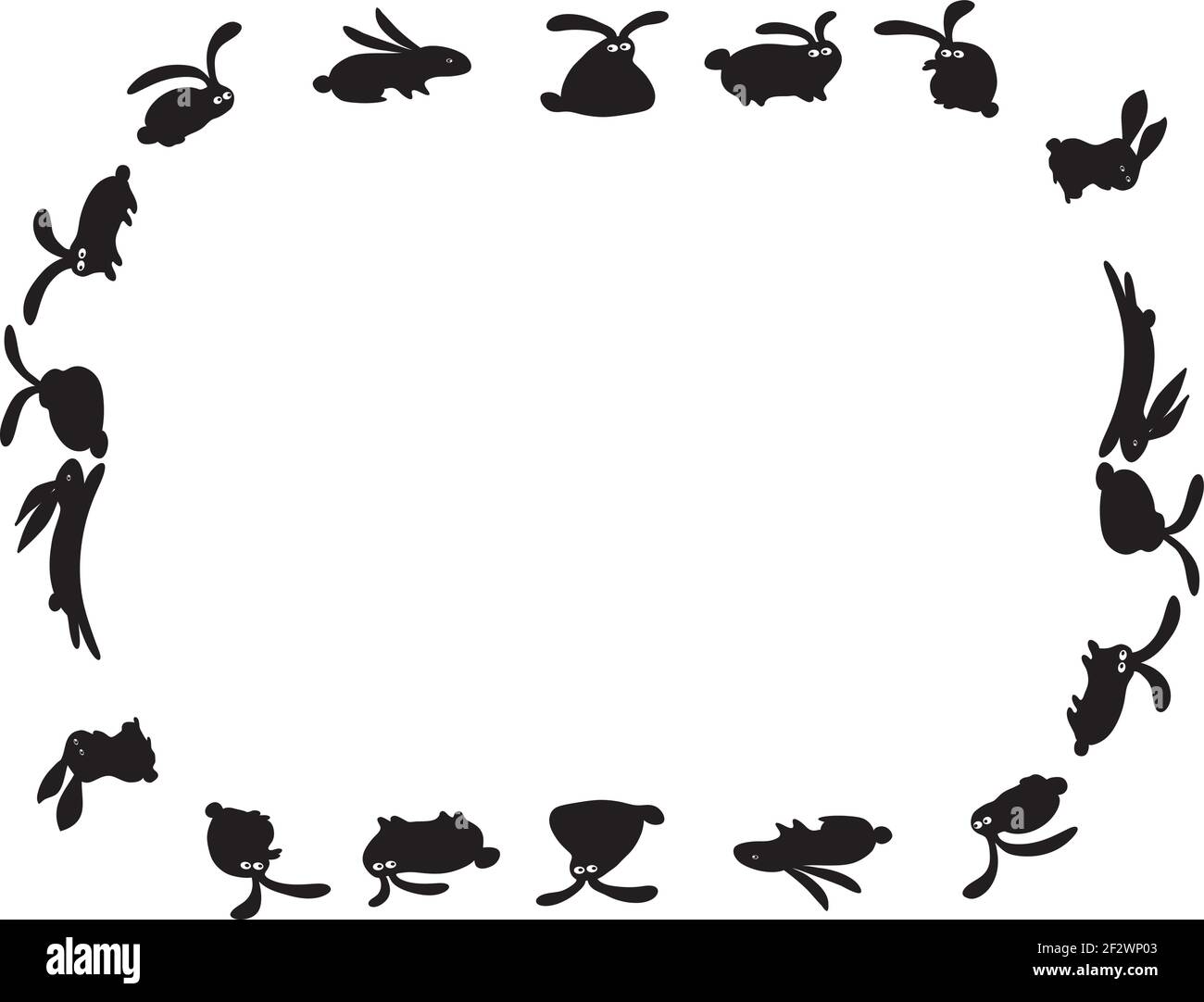 Rabbit cartoon Black and White Stock Photos & Images - Alamy