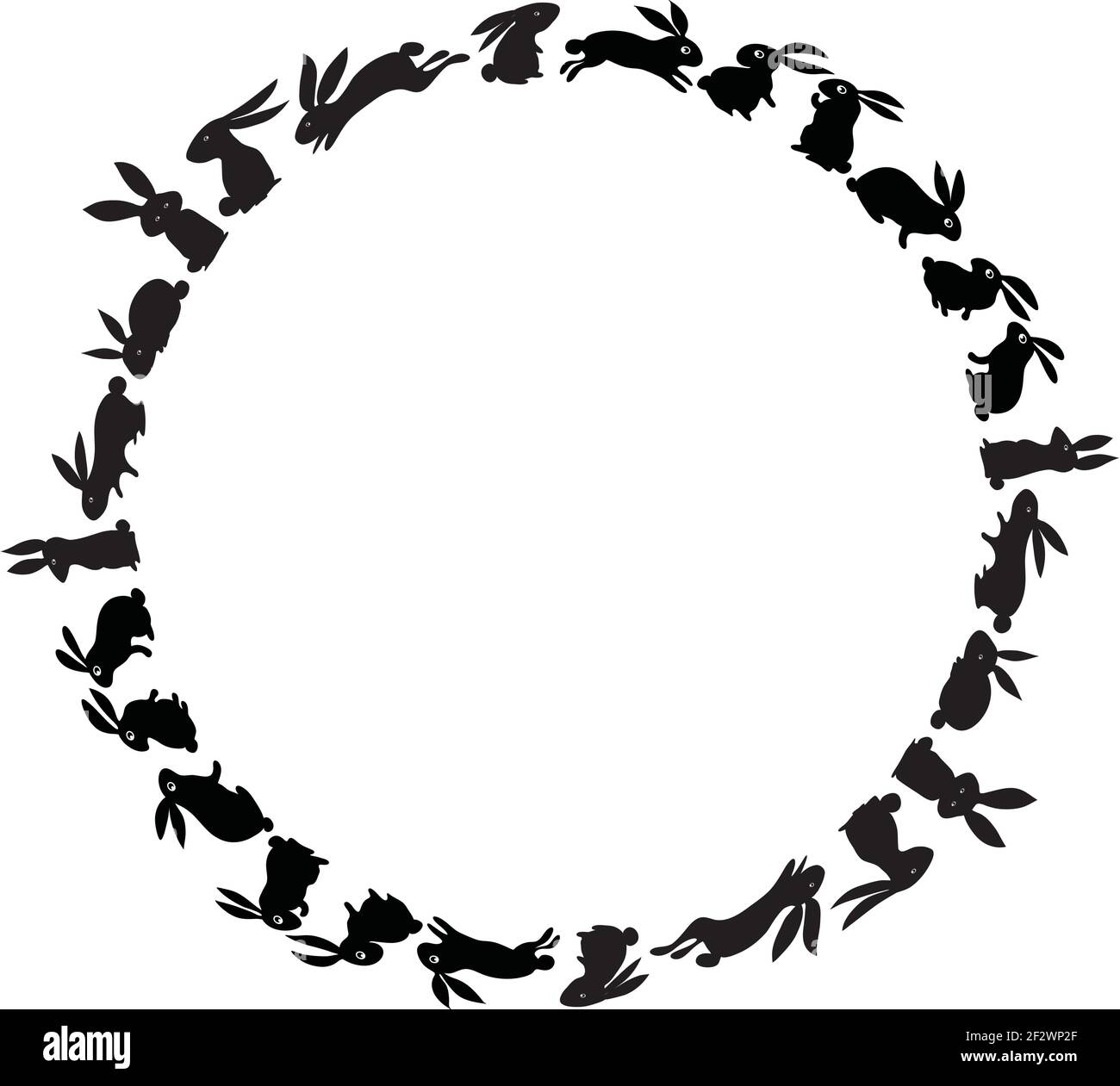 rabbit cartoon border frame background set Stock Vector Image & Art - Alamy