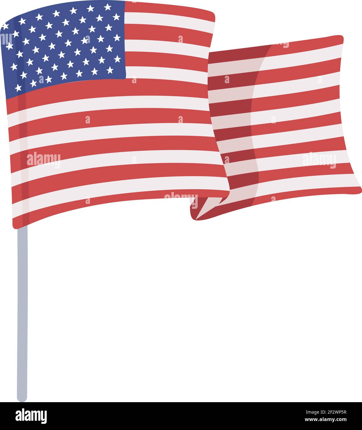 waving american flag nationalism isolated Stock Vector Image & Art - Alamy