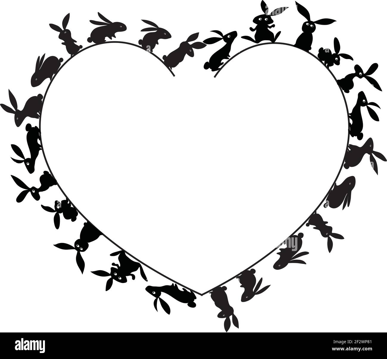 rabbit cartoon border frame background set Stock Vector Image & Art - Alamy