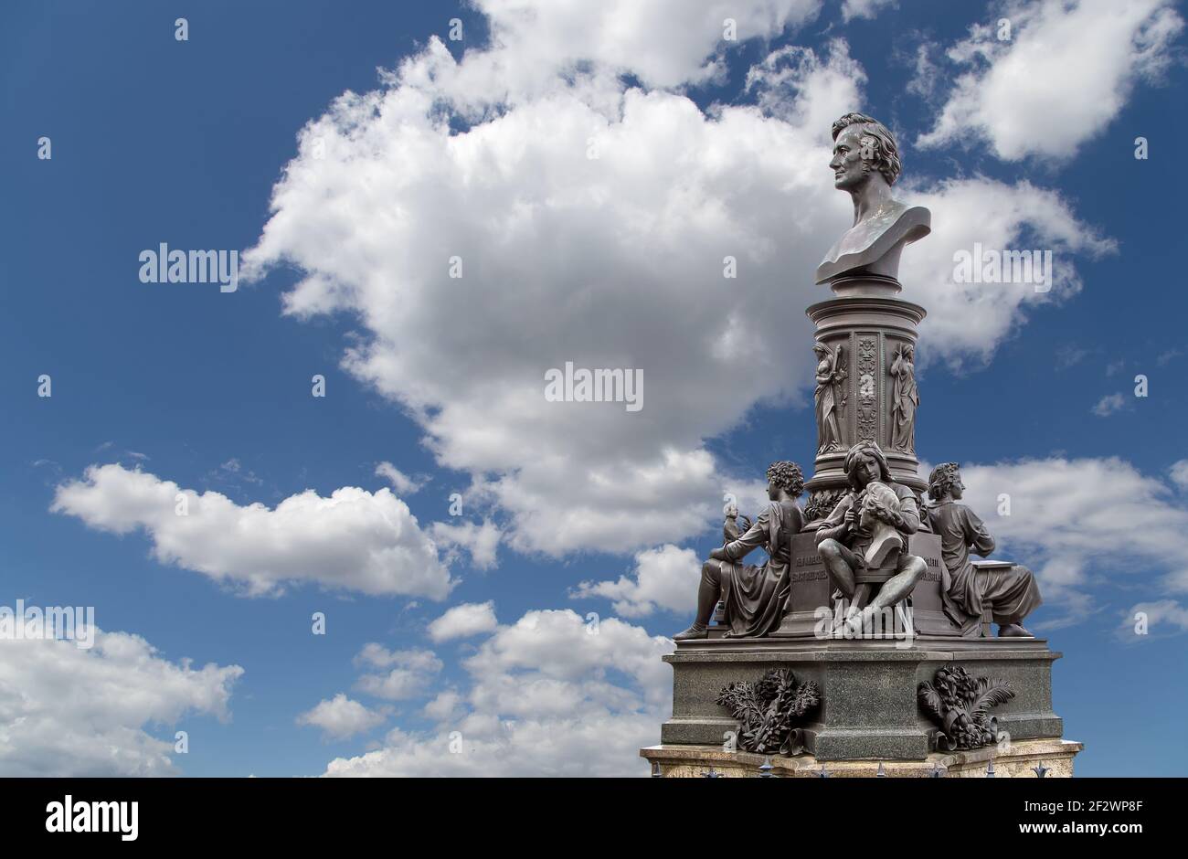 Sculpture on the Bruhl Terrace, a historic architectural ensemble in ...