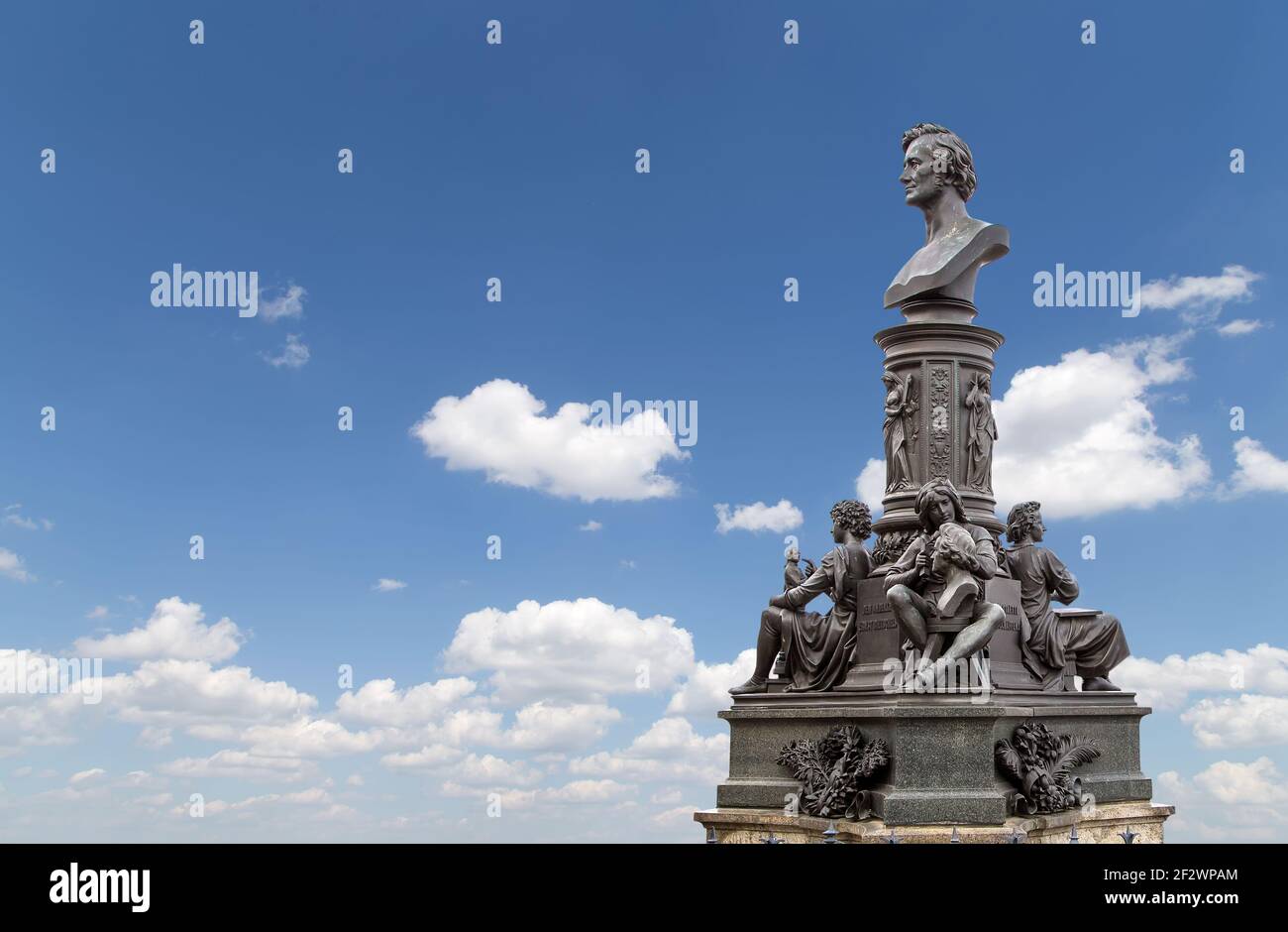 Sculpture on the Bruhl Terrace, a historic architectural ensemble in ...