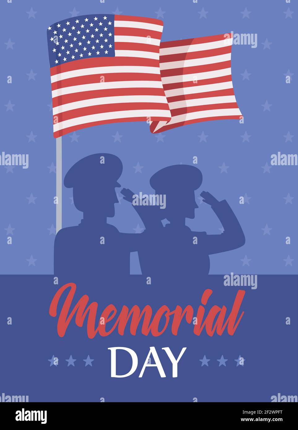 memorial day saluting soldiers flag Stock Vector Image & Art - Alamy