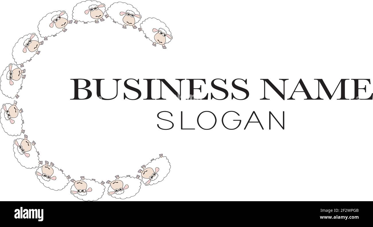 sheep cartoon border frame background Stock Vector Image & Art - Alamy