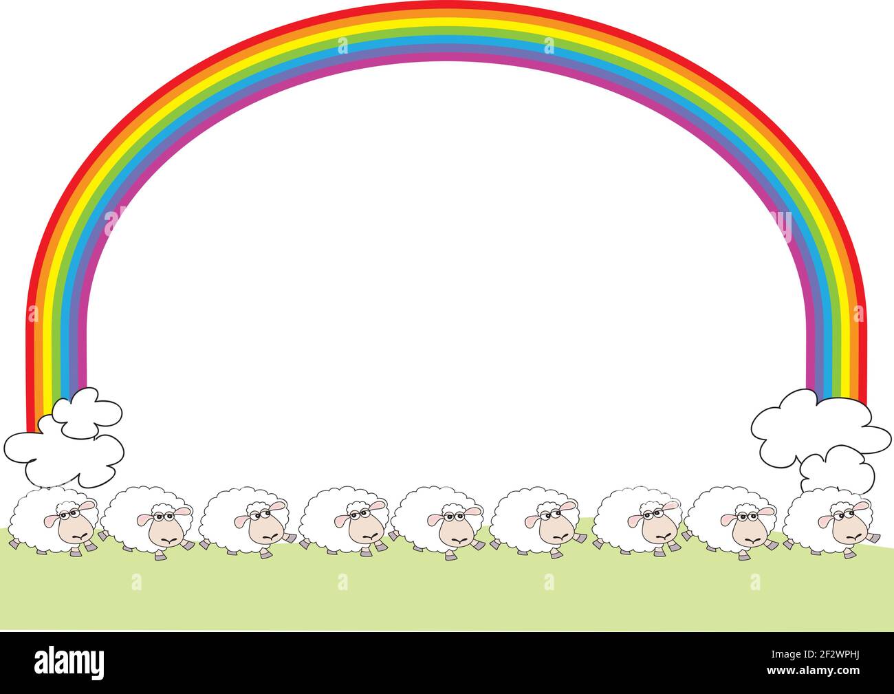sheep cartoon border frame background Stock Vector Image & Art - Alamy