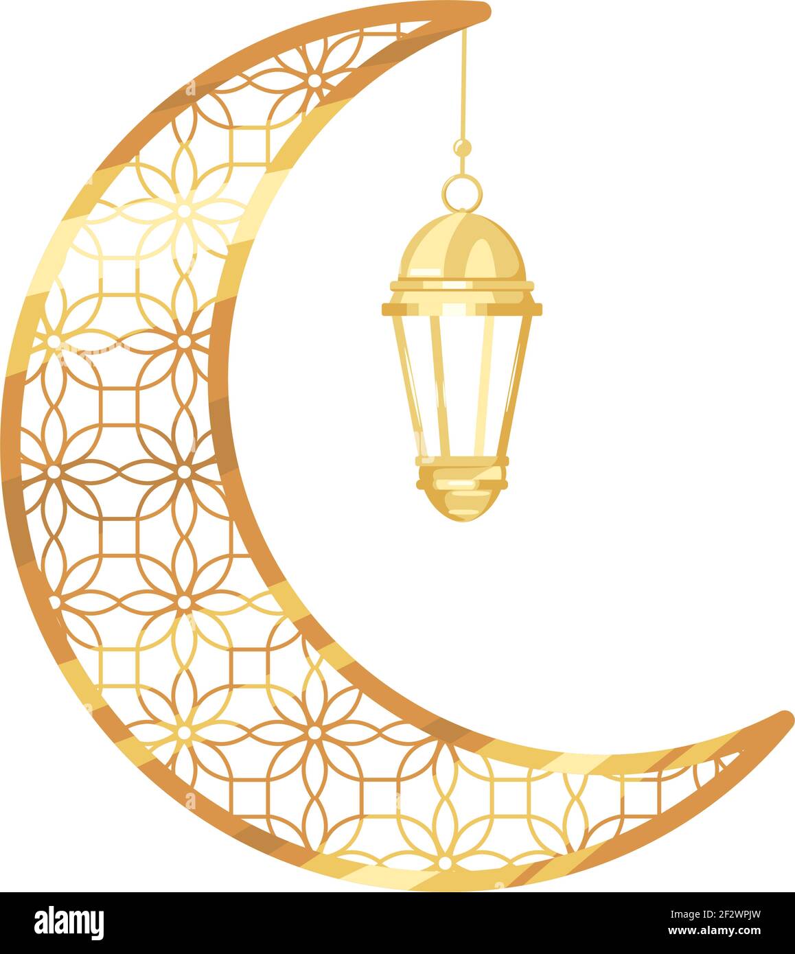 gold moon lantern decoration isolated Stock Vector Image & Art - Alamy