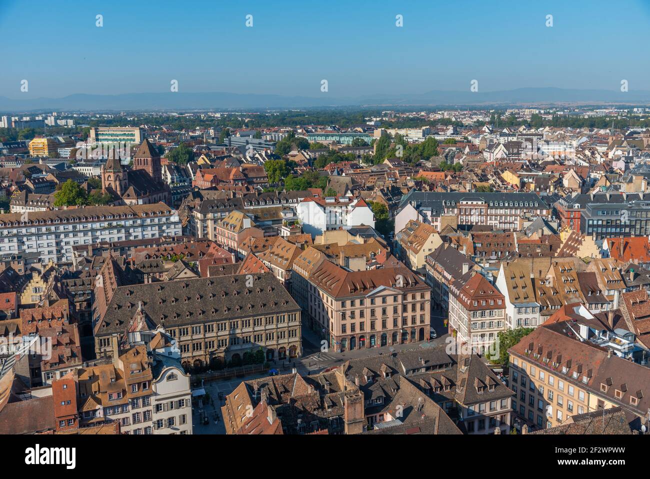 Aerial view of the old town of Strasbourg, France Stock Photo - Alamy