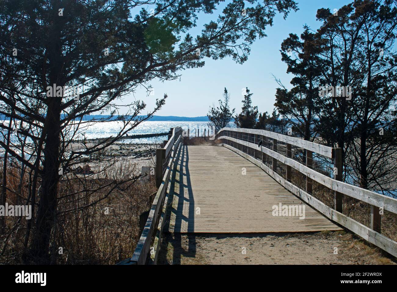 Scenic walking, running, and biking nature trail in Sandy Hook, New ...