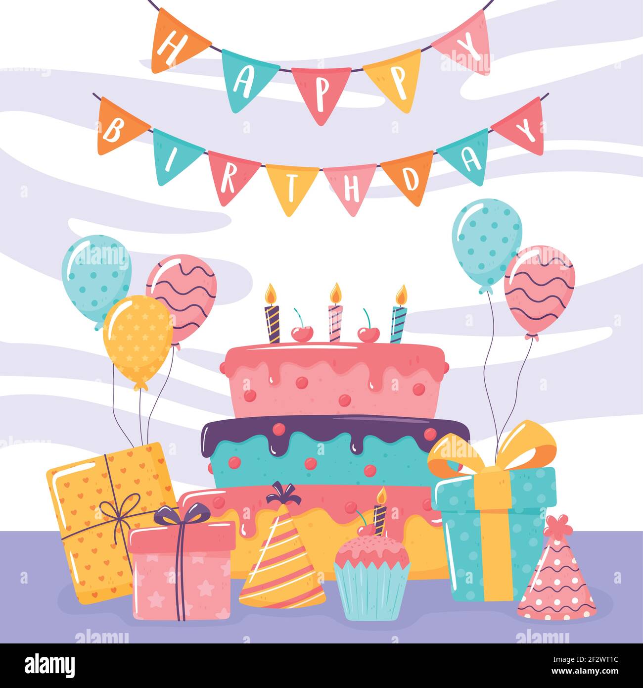 happy birthday party event celebration Stock Vector Image & Art - Alamy