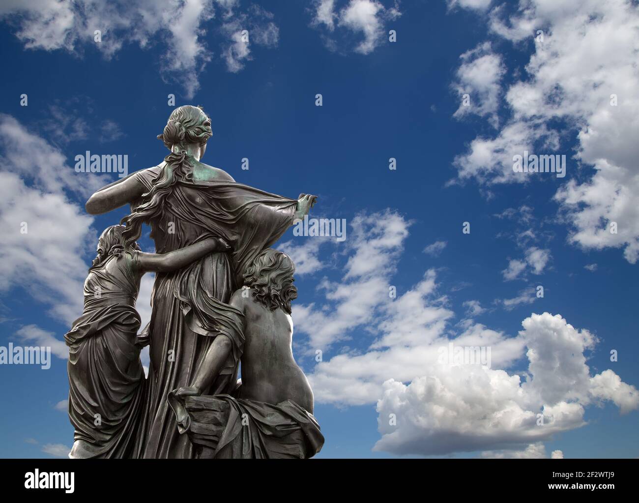 Sculpture on the Bruhl Terrace, a historic architectural ensemble in ...