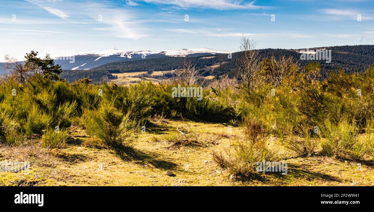 landscape of mountain of forez Stock Photo - Alamy