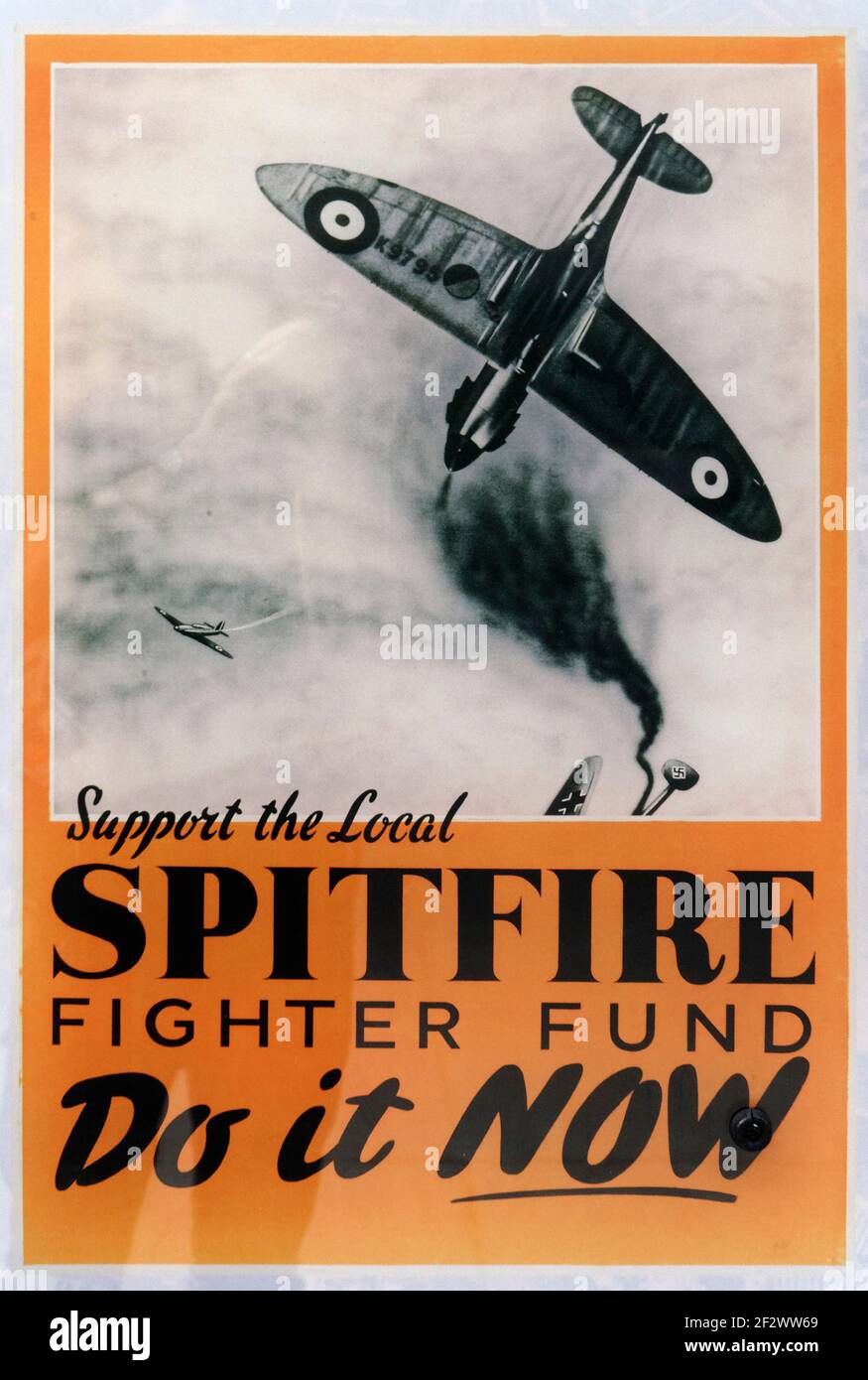 A WW2 poster for Support the Local Spitfire Fighter Fund Stock Photo ...