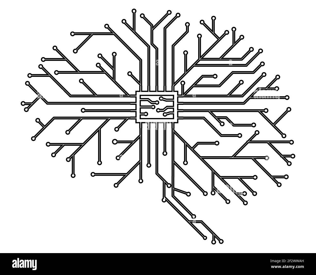 Robot processor chip in Cut Out Stock Images & Pictures - Alamy