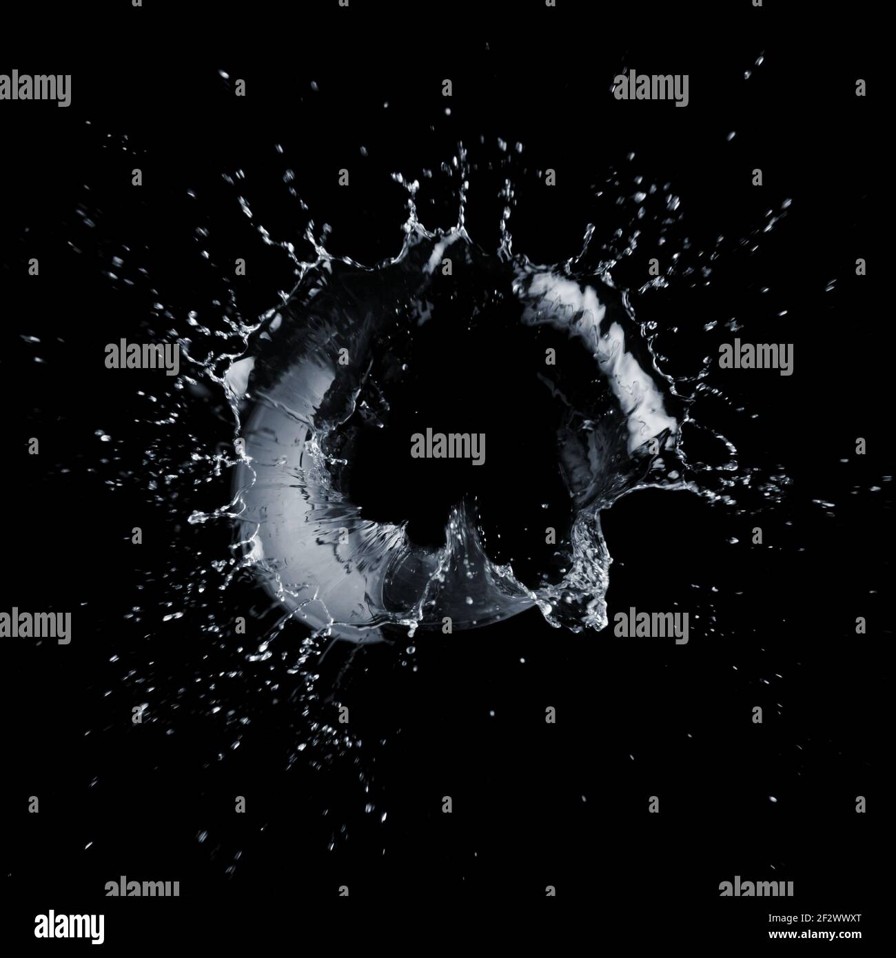Round water splash isolated on hi-res stock photography and images - Alamy