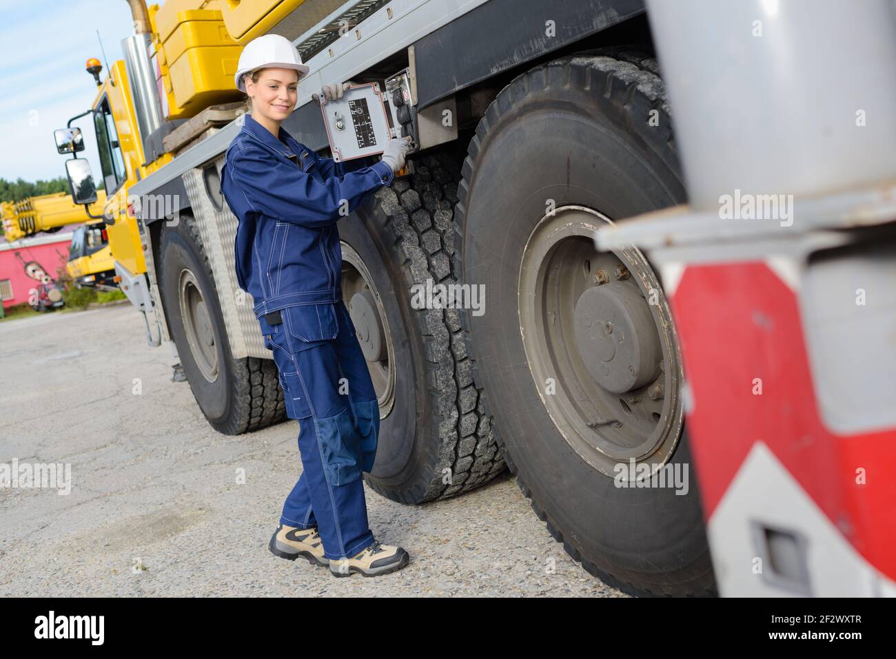 Female heavy equipment operator hi-res stock photography and images - Alamy