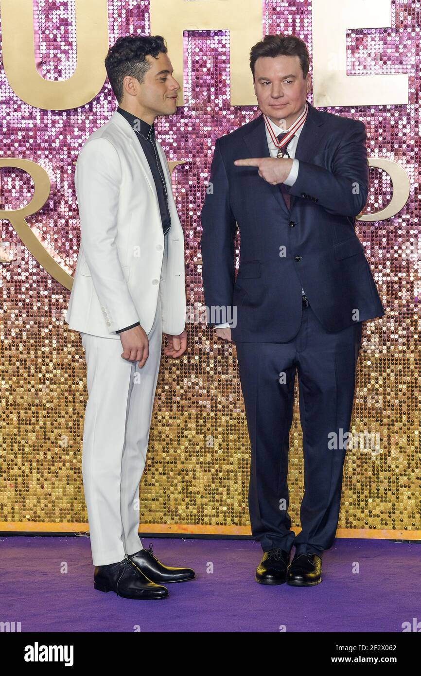London, United Kingdom. 23rd October 2018. Rami Malek and Mike Myers ...