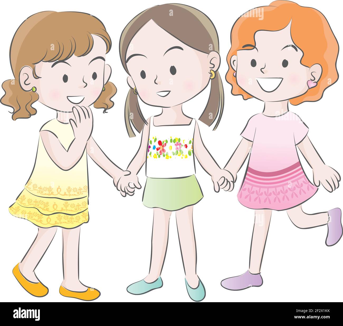 vector cartoon girl Stock Vector Image & Art - Alamy