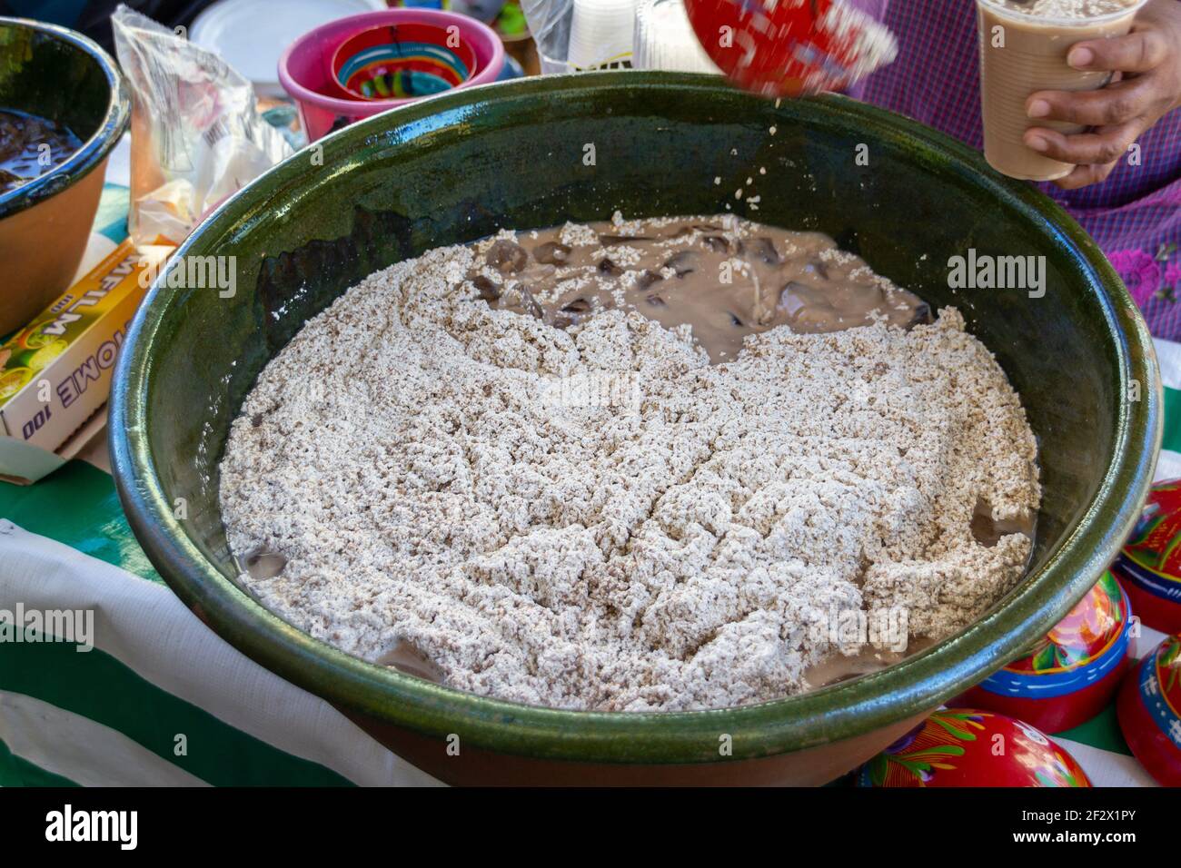 Photograph of the traditional prehispanic drink of Oaxaca Mexico called ...