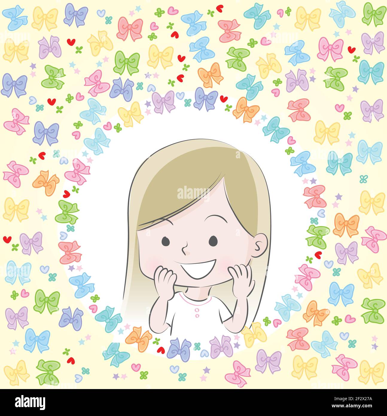 vector cartoon girl Stock Vector Image & Art - Alamy