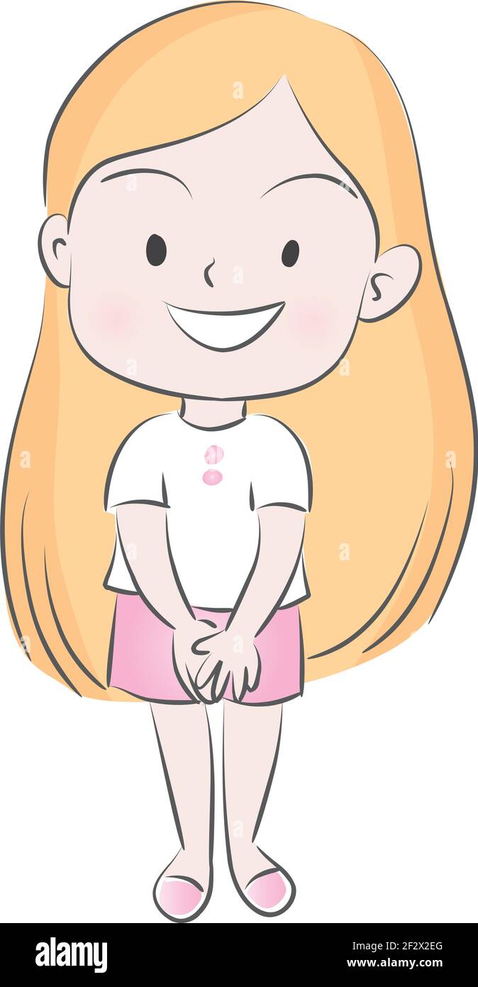 vector cartoon girl Stock Vector Image & Art - Alamy