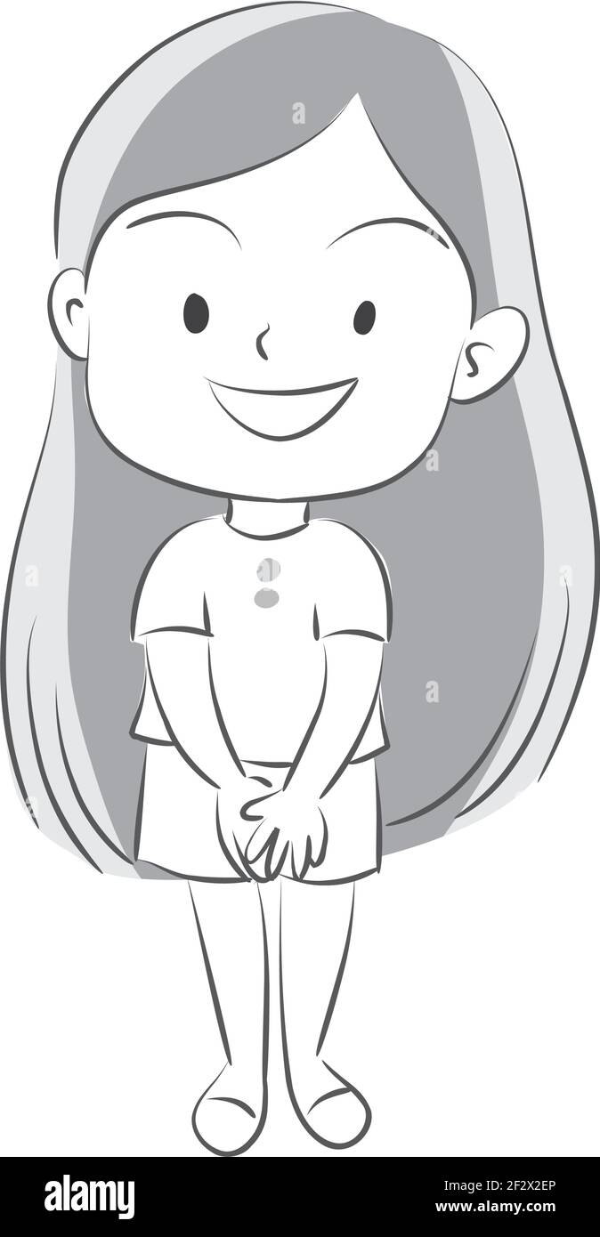 vector cartoon girl Stock Vector Image & Art - Alamy