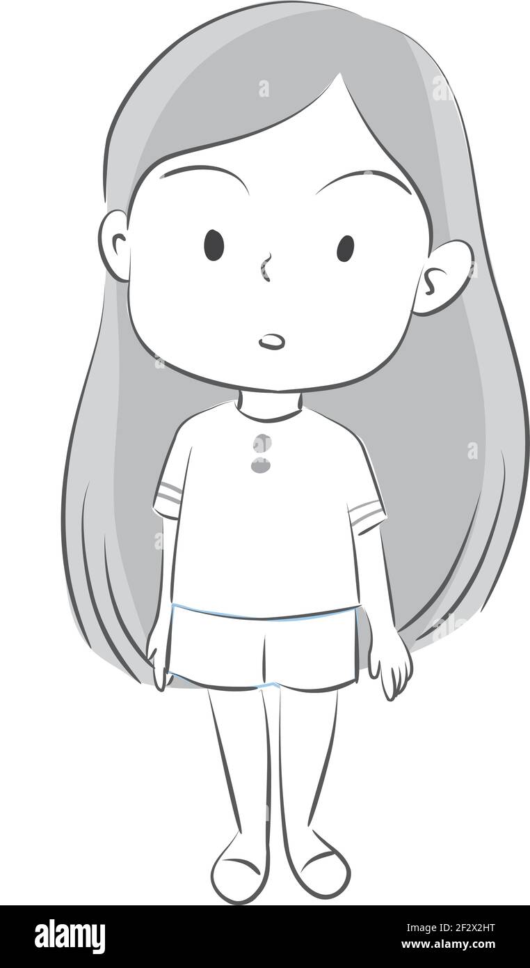 vector cartoon girl Stock Vector Image & Art - Alamy