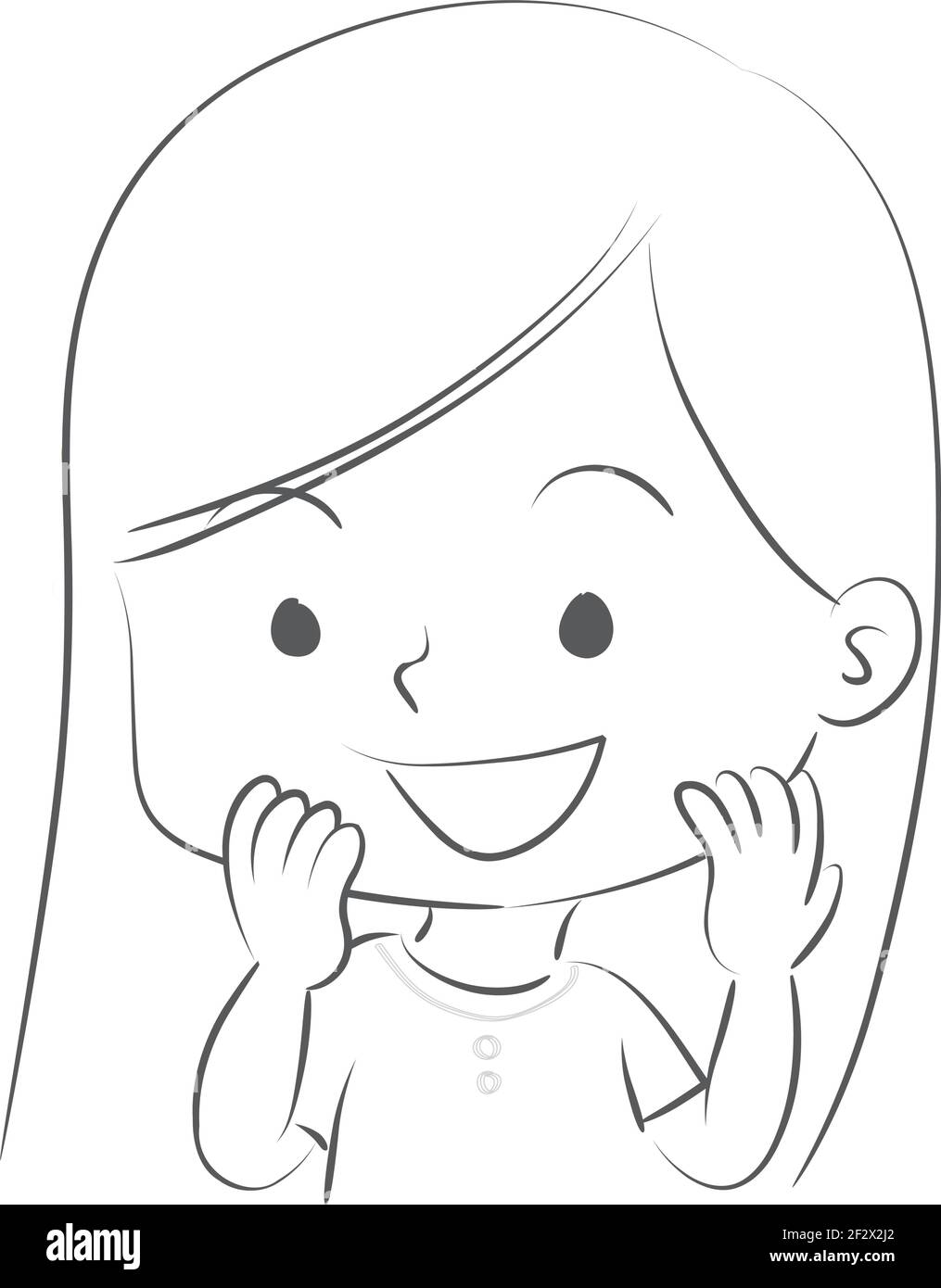 vector cartoon girl Stock Vector Image & Art - Alamy