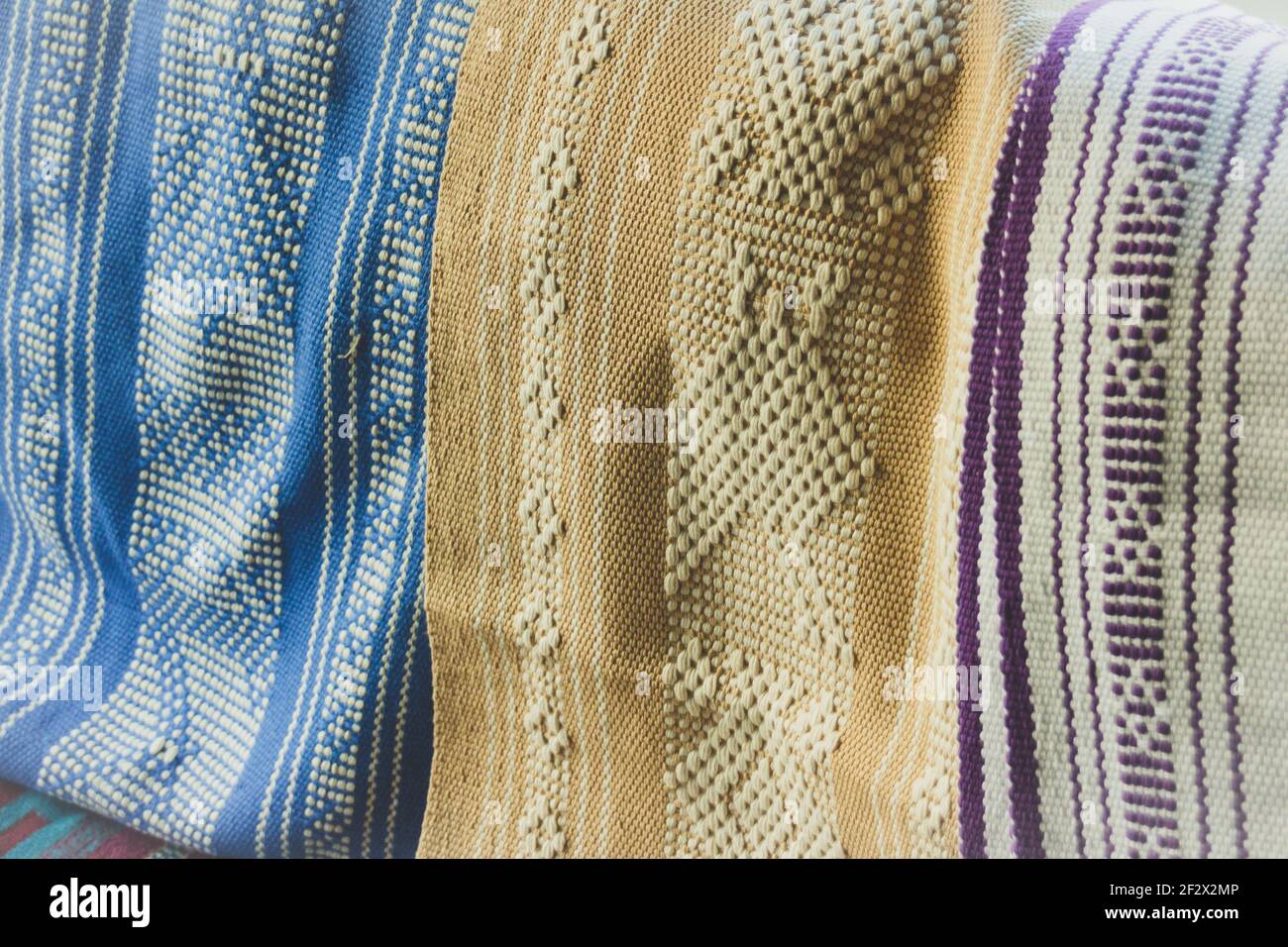 Photograph of an abstract traditional mexican textile texture or ...