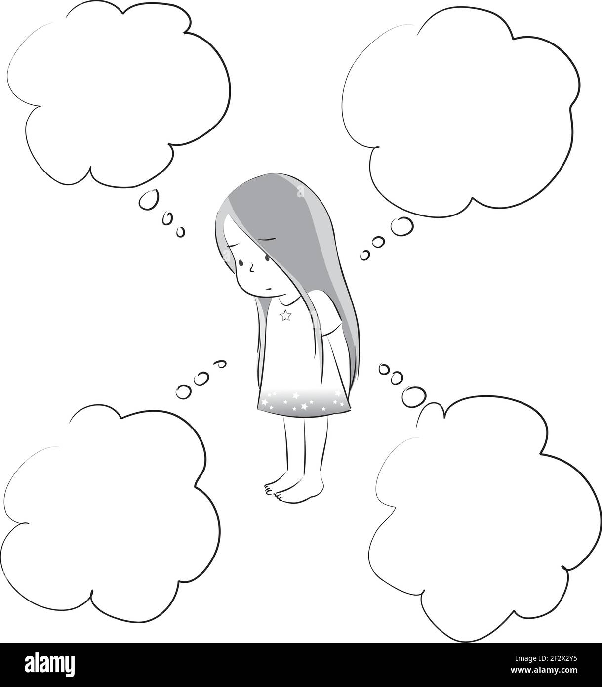 Girl speech Black and White Stock Photos & Images - Alamy