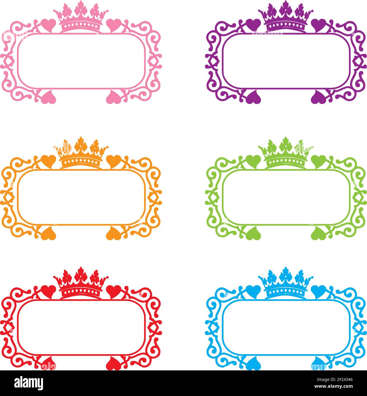 Princess style frame design hi-res stock photography and images - Alamy