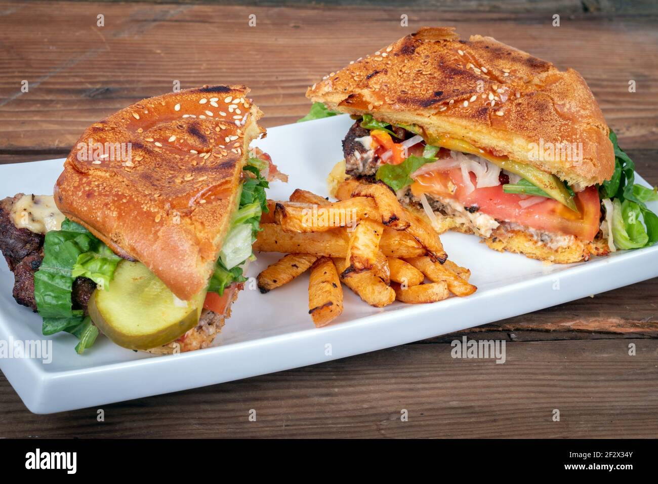 Half burger cheese burger hi-res stock photography and images - Alamy