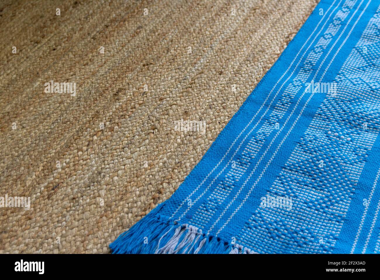 Photograph of an abstract traditional mexican textile texture or ...