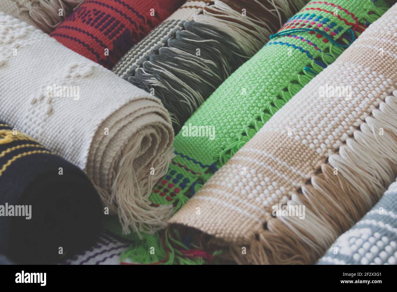Photograph of an abstract traditional mexican textile texture or ...