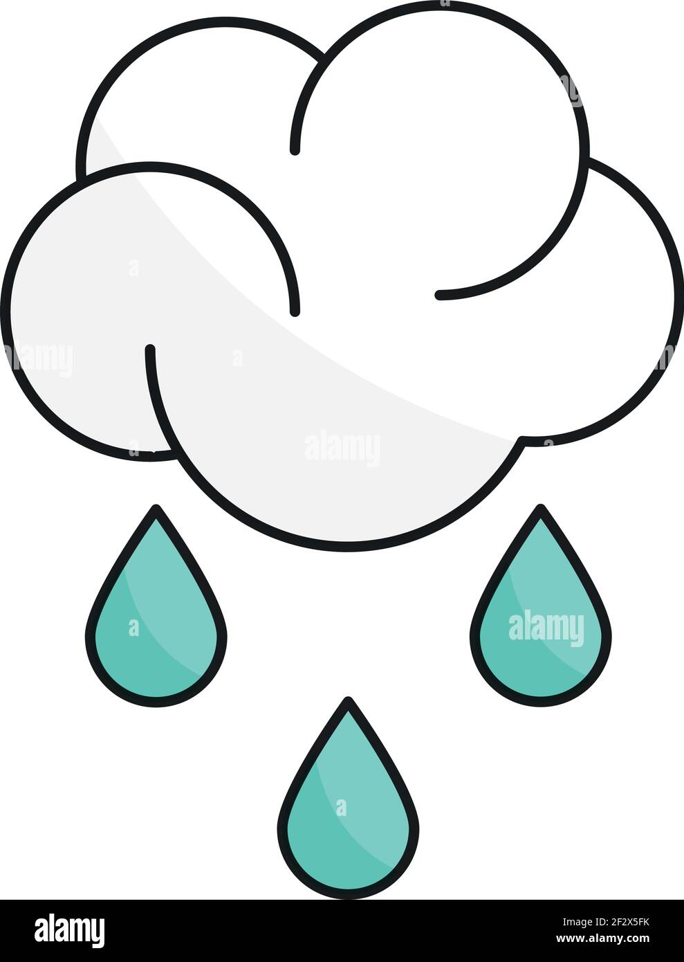 cloud rain drops weather isolated Stock Vector Image & Art - Alamy