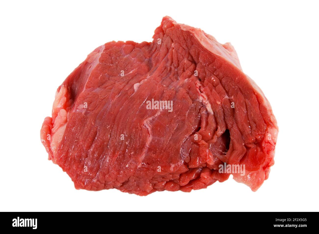 Clean very fresh red raw meat beef, isolated on white background Stock ...