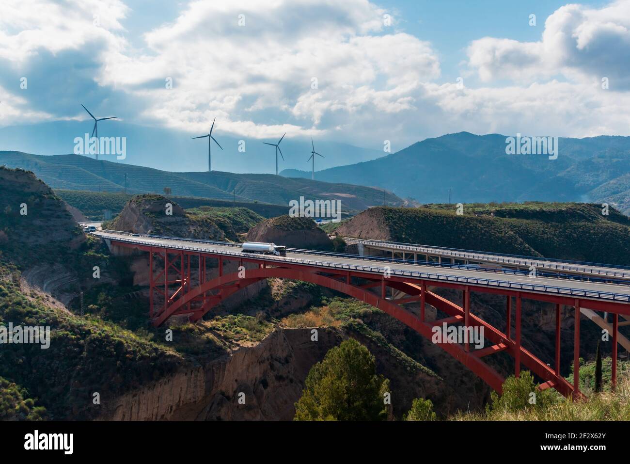 Bridge and wind turbine hi-res stock photography and images - Alamy