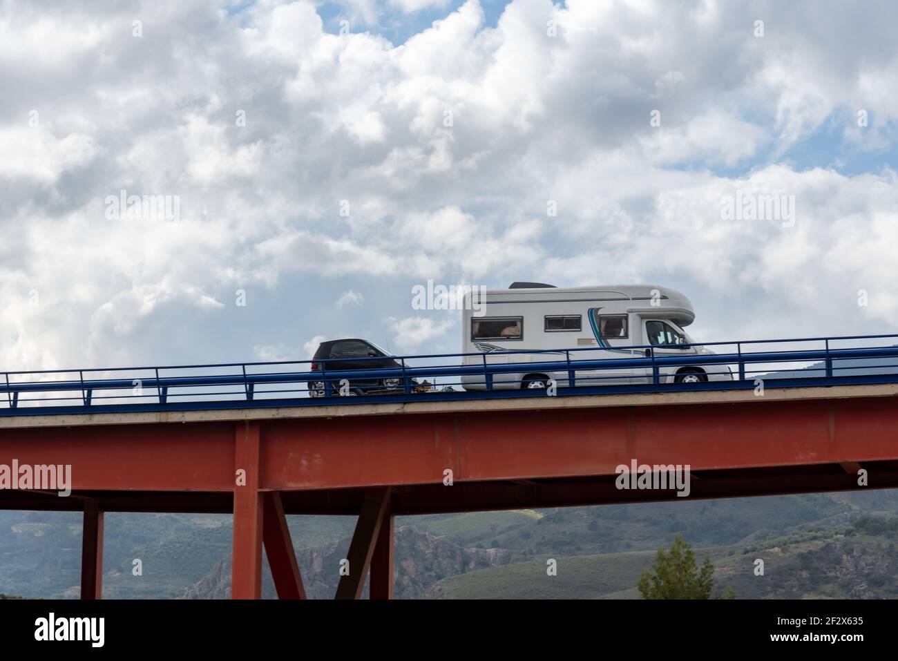Car going over bridge hi-res stock photography and images - Alamy