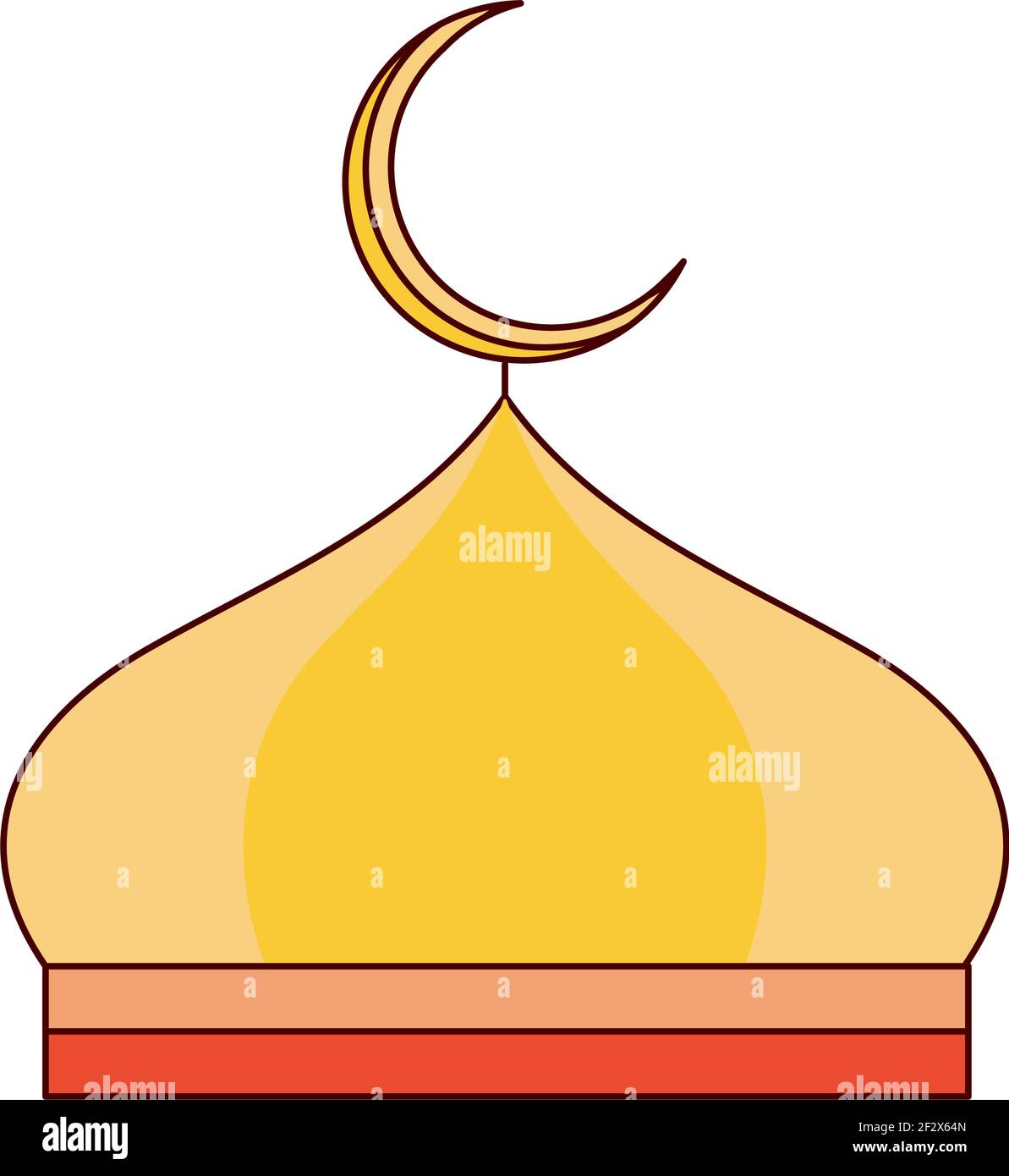 islamic mosque dome with moon Stock Vector Image & Art - Alamy