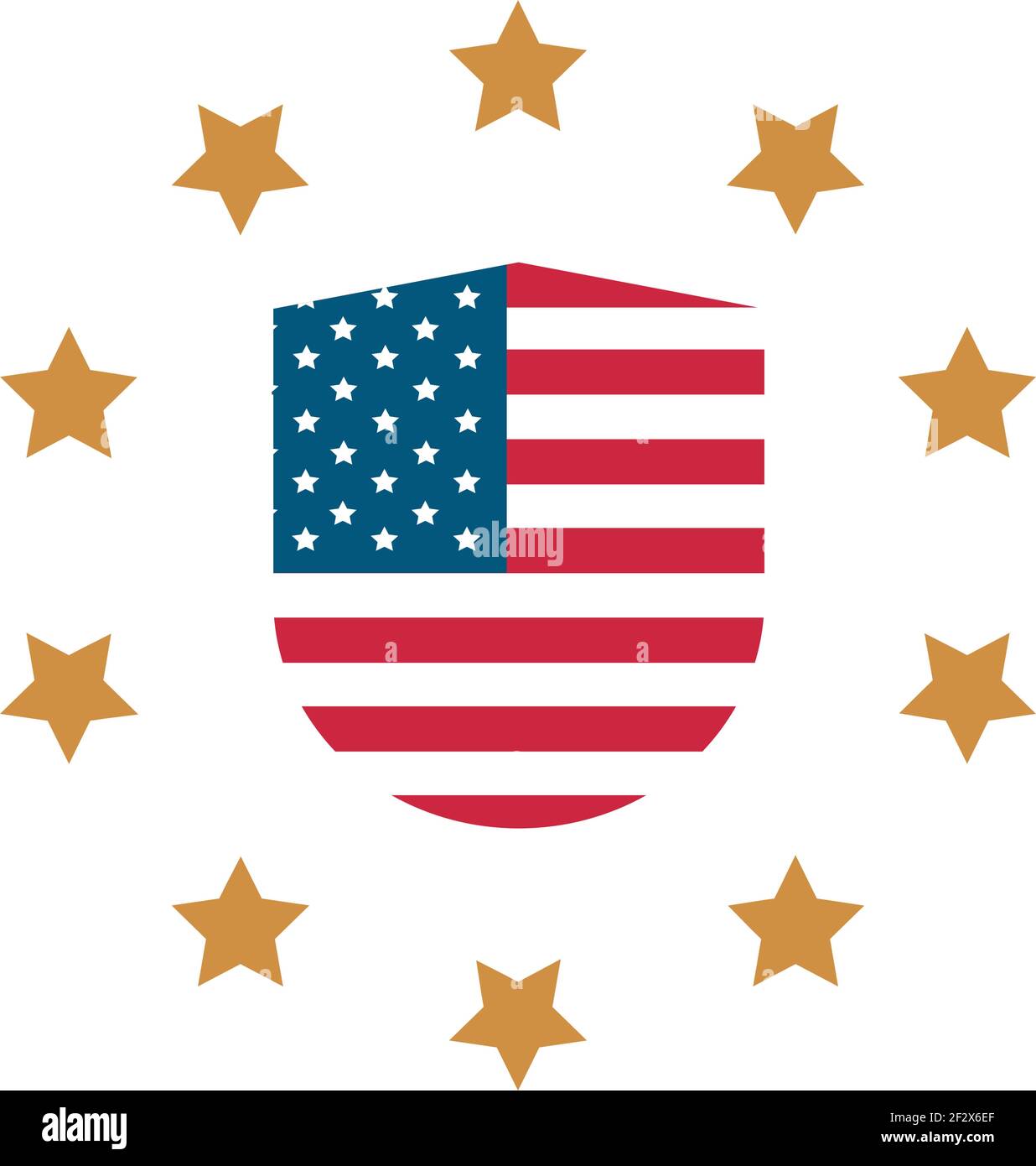 american flag shield stars emblem Stock Vector Image & Art - Alamy