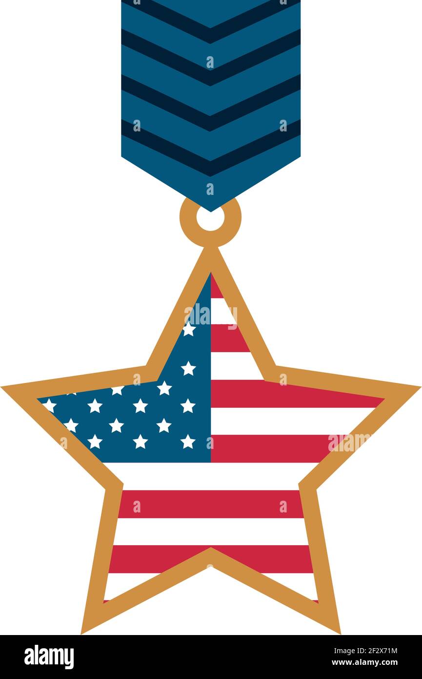 american flag star medal award Stock Vector Image & Art - Alamy