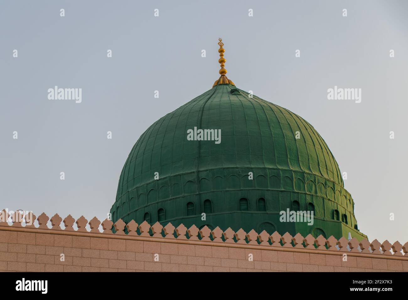 Dome of Prophet Muhammad's Mosque or Masjid Nabawi in Medina, Saudi ...