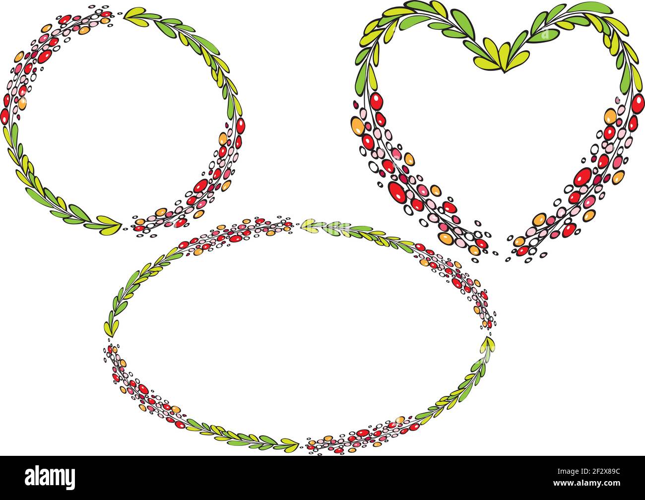 flowers border set background Stock Vector Image & Art - Alamy