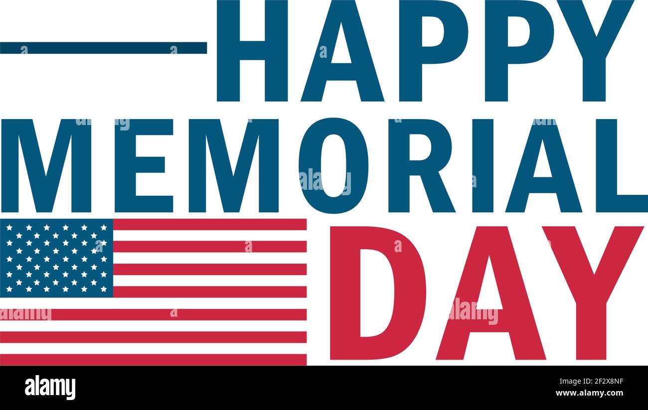 memorial day lettering american flag Stock Vector Image & Art - Alamy