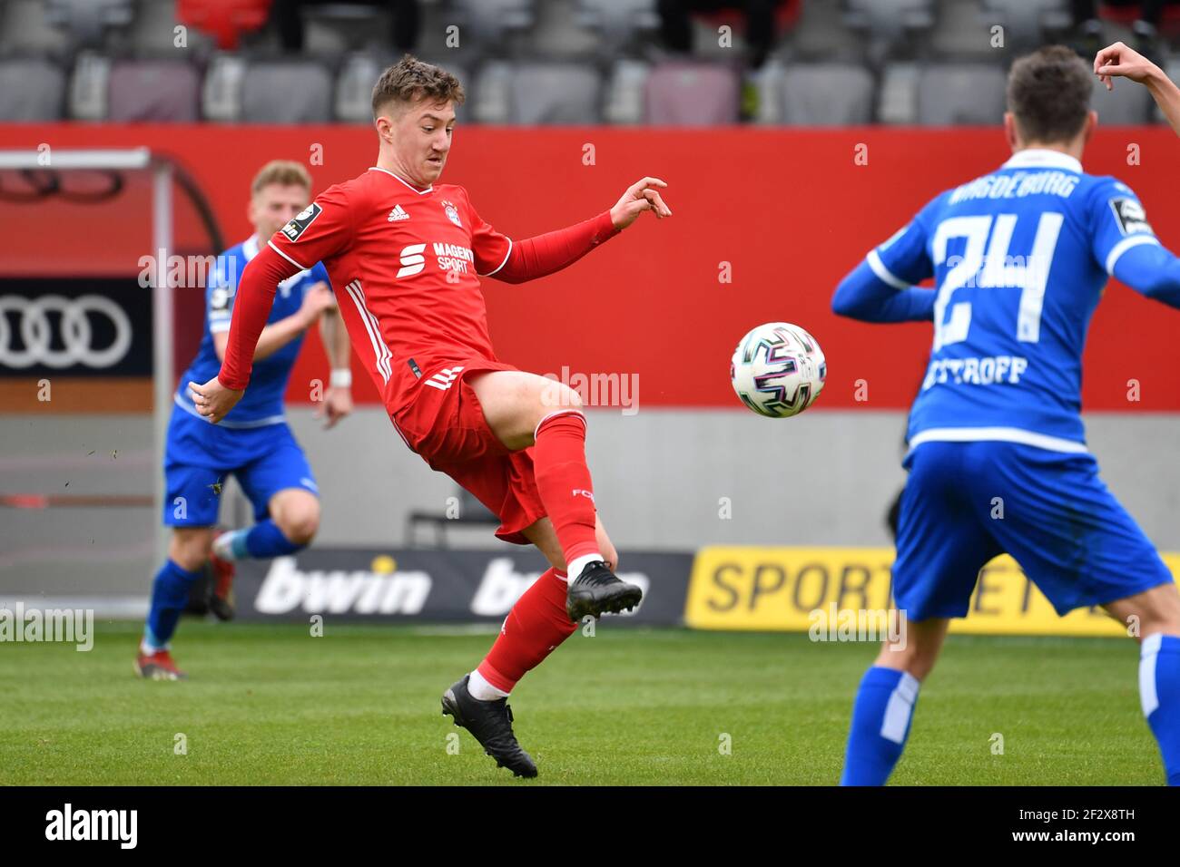 Muenchen FC Bayern Campus. 13th Mar, 2021. Angelo STILLER (FCB), action ...