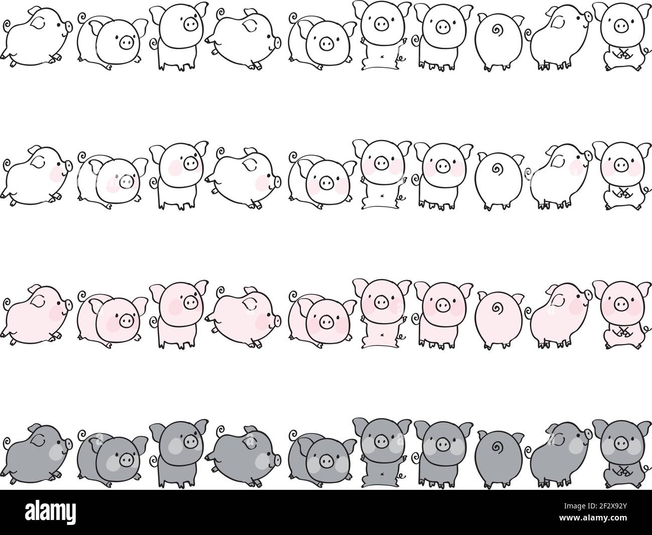 cartoon pig background Stock Vector Image & Art - Alamy