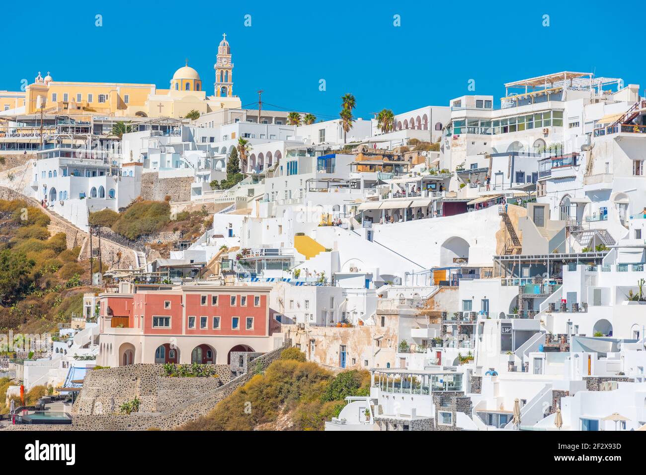 Firostefani village at Santorini island, Greece Stock Photo - Alamy
