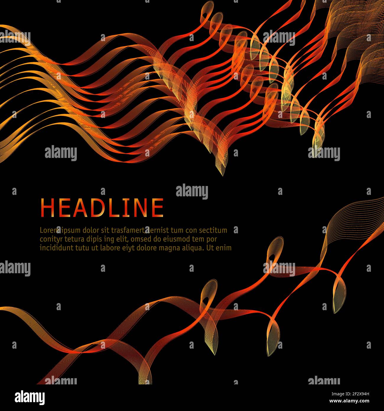 Colored layout with squiggly lines in arabic style. Vector pattern of ...