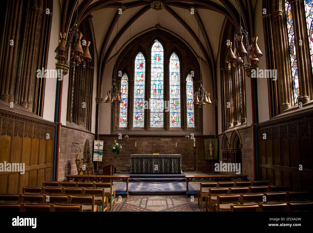interior view of chapter house, Chester Cathedral, Chester, UK Stock ...
