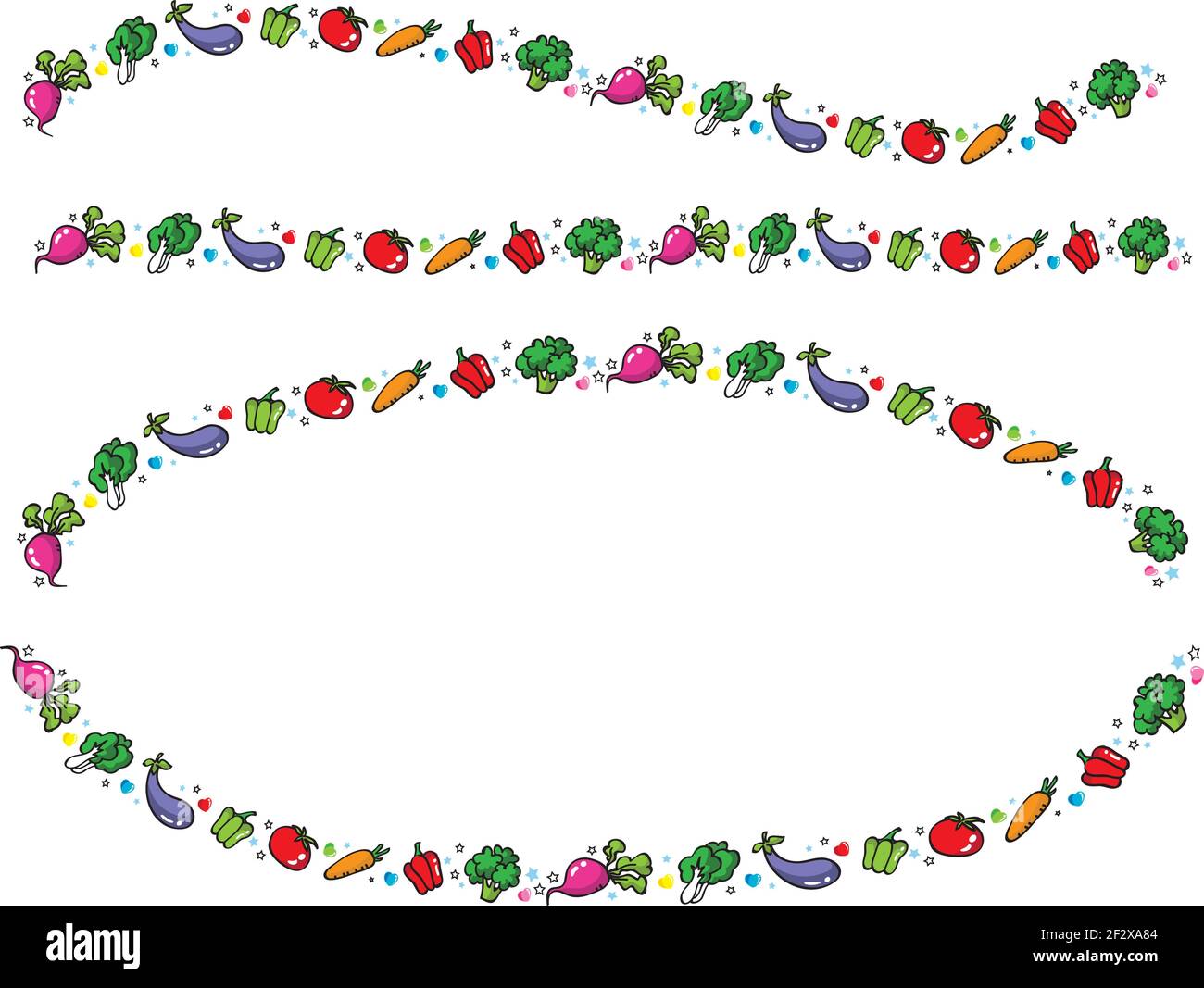 Vegetables set background Stock Vector Image & Art - Alamy