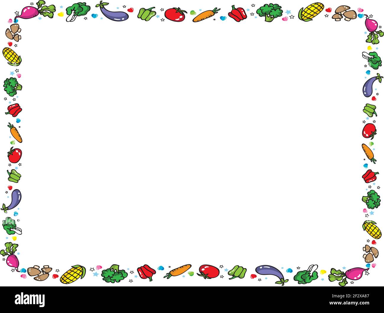 Vegetables set background Stock Vector Image & Art - Alamy